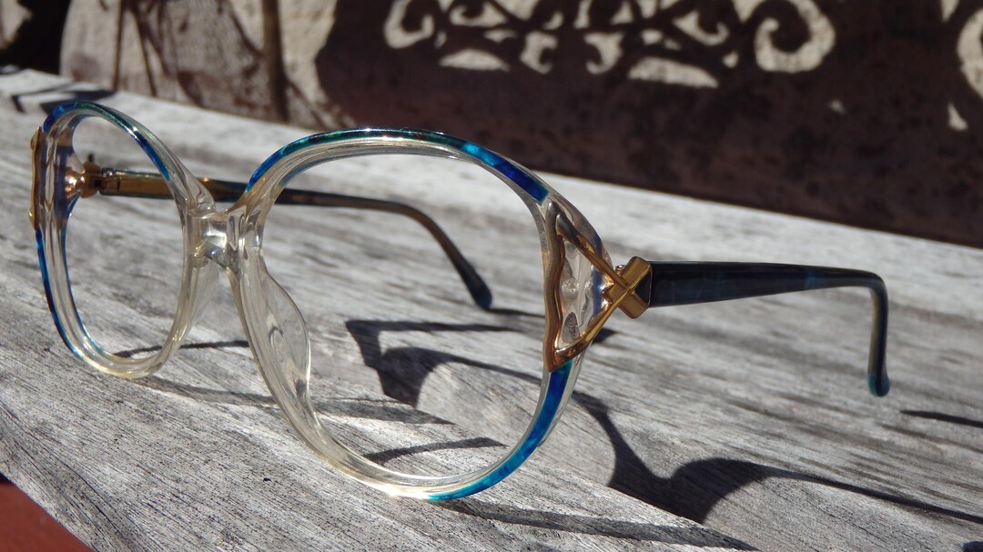 Vintage 1980's Ocean Blue to Clear Fade Eyeglasses, Frames Only - Etsy