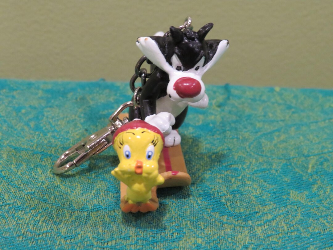 Vintage 1980's Sylvester & Tweety Bird Key-chain Novelty - Etsy
