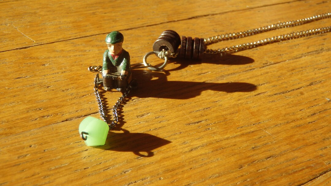 Vintage 1940's Wooden Cuckoo Clock Figure Necklace - Etsy