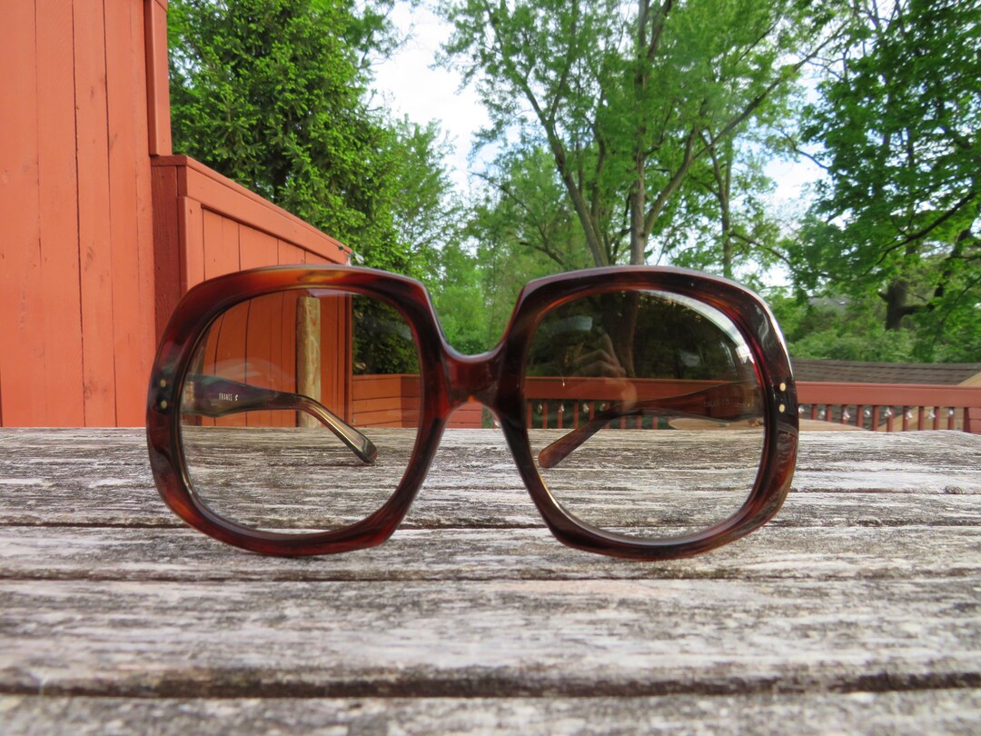 Vintage 1960's French Over-sized Tortoise Shell Sunglasses - Etsy