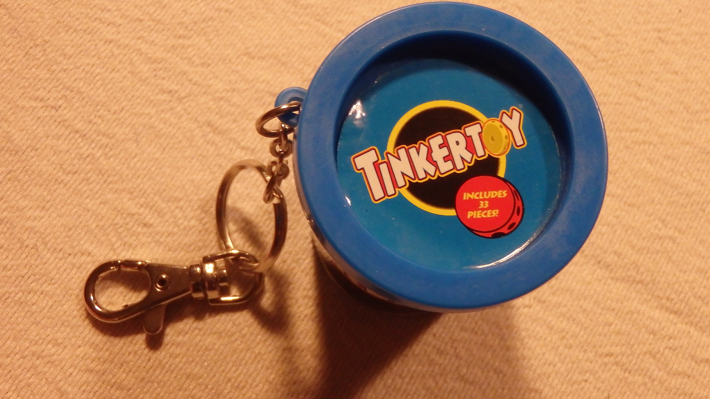Vintage 90's Miniature Tinker Toy Key-chain With Mini Pieces - Etsy