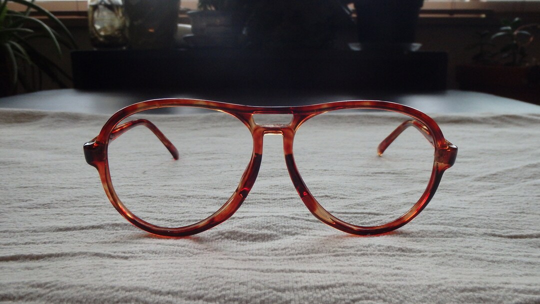 Vintage 1980's Red Tortoise Shell Aviator Eye Glasses, Frames Only - Etsy