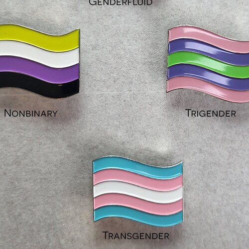 Gender Pride Flag Enamel Pins Soft Enamel Lapel Pins | Etsy