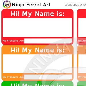 Name Tags Name Badges ID Sticker Name Tag Hello My Name is Party ...