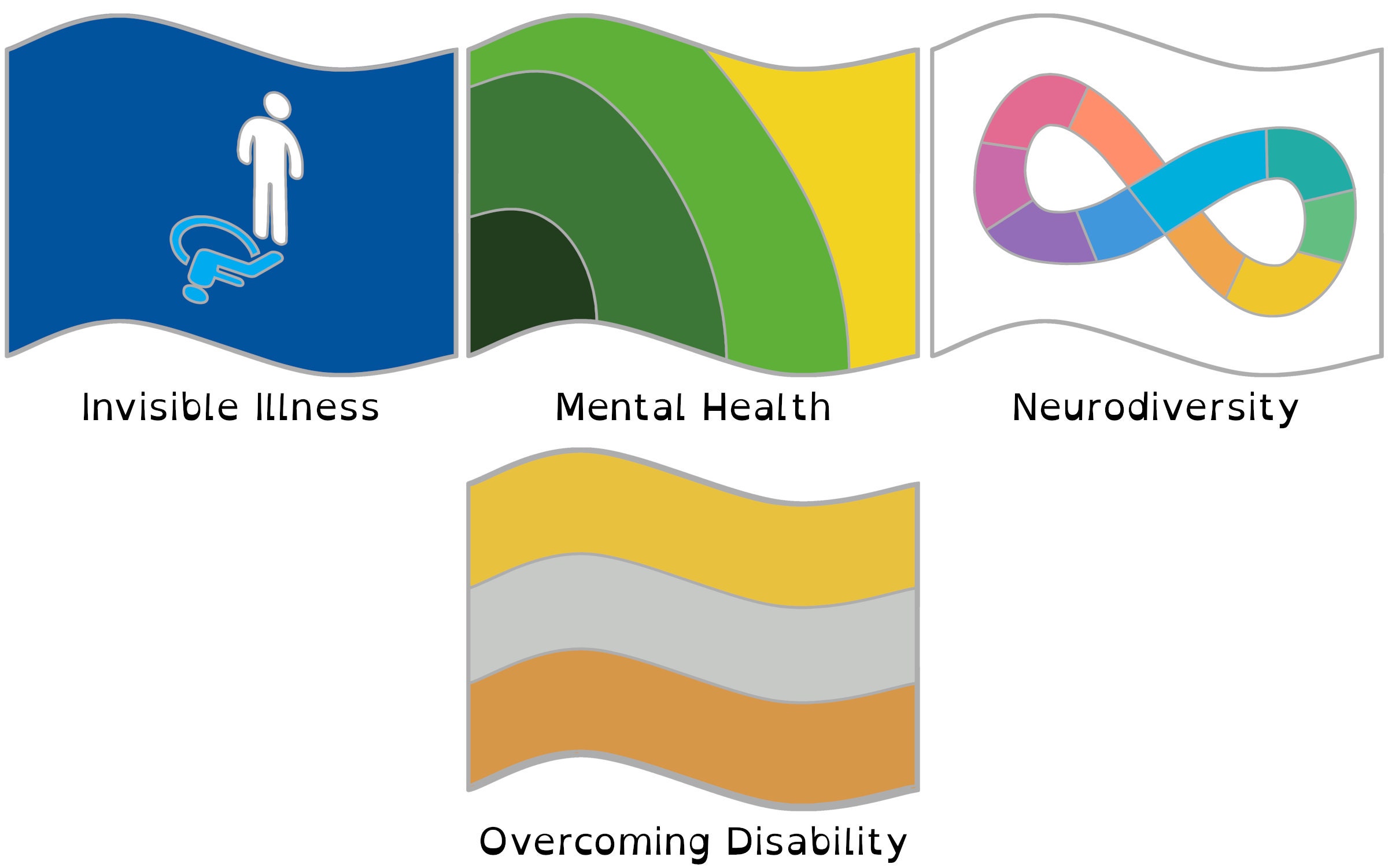 Disability Pride Flag Enamel Pins & Pendants PREORDER - Etsy