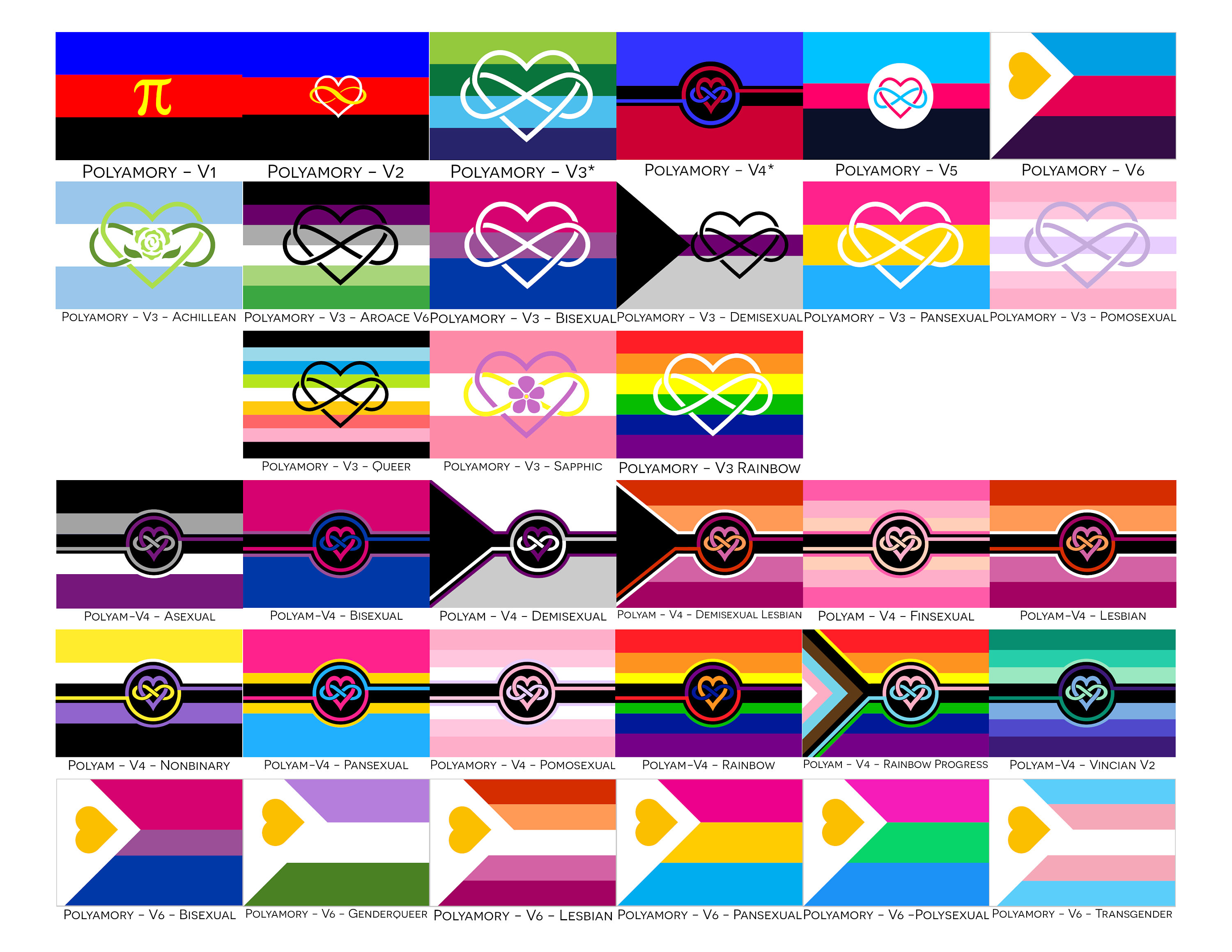 Choose Your Polyamory Pride Wall Flags Single-reverse - Etsy