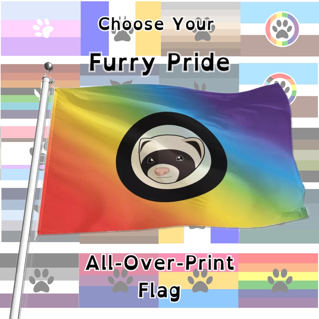 Choose Your Furry Pride Wall Flags | All-over-print | 5 Sizes | Furries ...