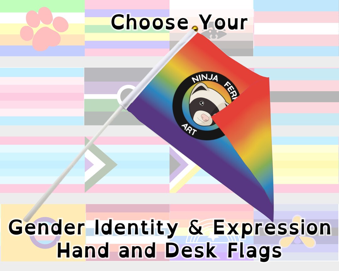 Gender Identity and Expression Pride Hand/desk Flags! | Choose Your ...