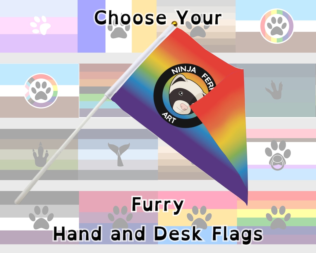 Furry Pride Hand/desk Flags Choose Your Flag Single or - Etsy