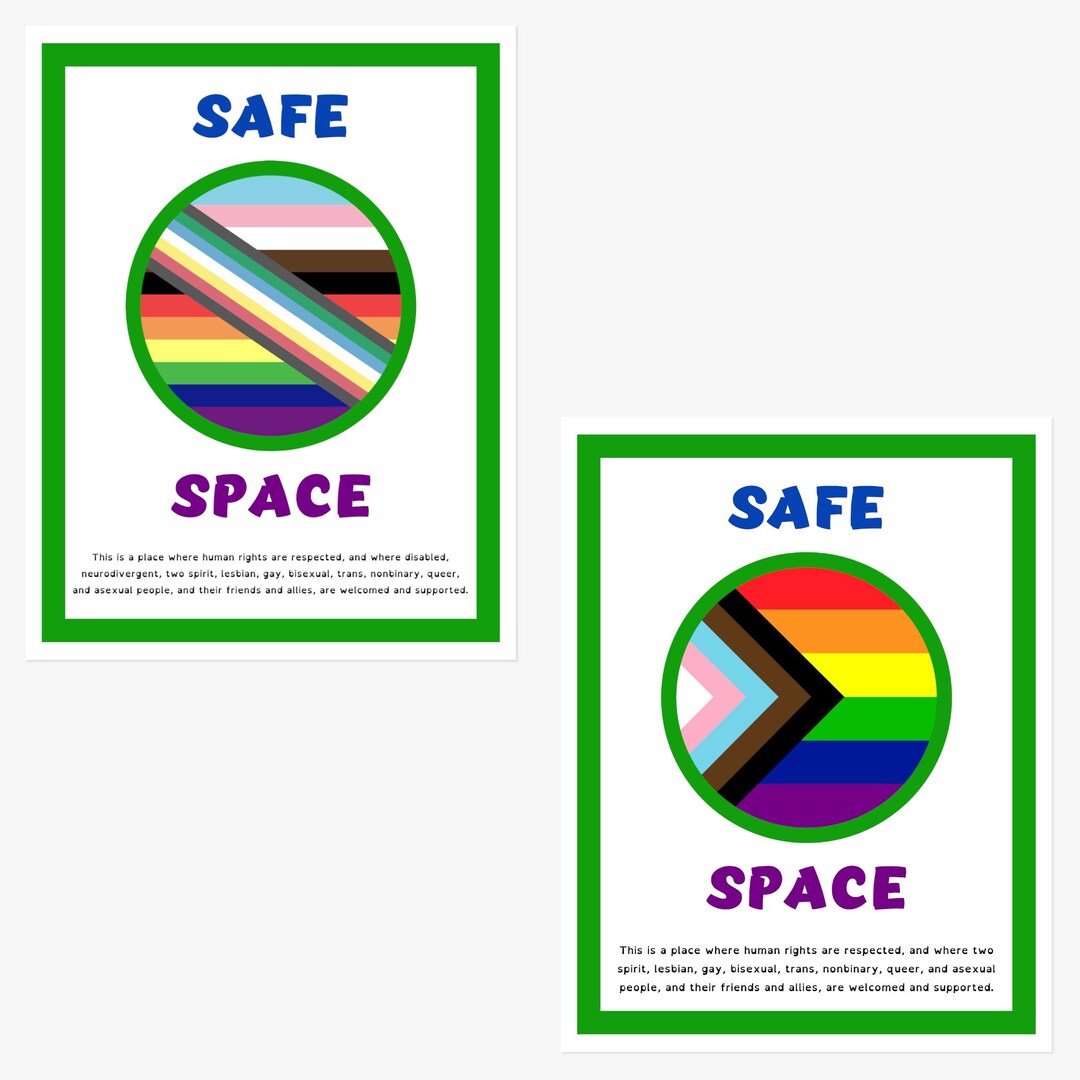 Safe Space Poster - Printable | Lgbtqia2s+ and Ally - Etsy
