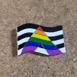 Rainbow/transgender Ally Flag Enamel Pins | Soft Enamel Lapel Pins ...