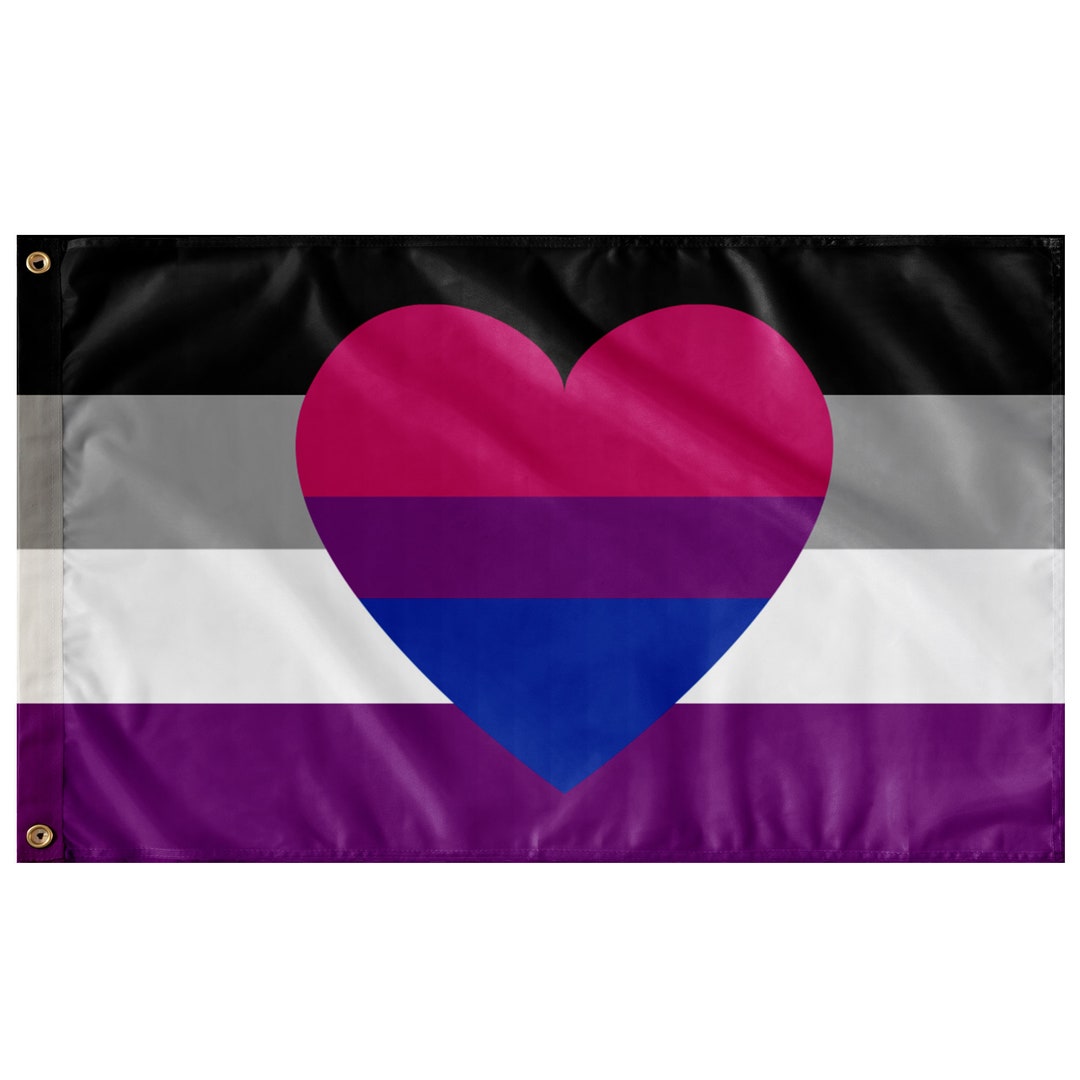Asexual Biromantic Pride Wall Flag Single-reverse - Etsy Hong Kong