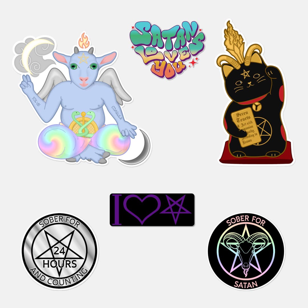 Satanic Stickers | 2 Sizes | Single or Multipacks| Mix and Match ...