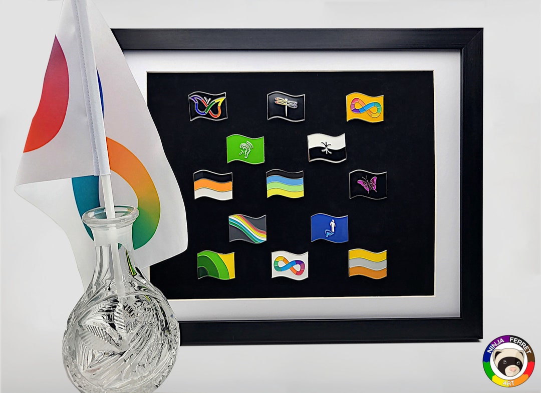 Disability Pride Flag Enamel Pendant Enamel Pins and Pendants ...