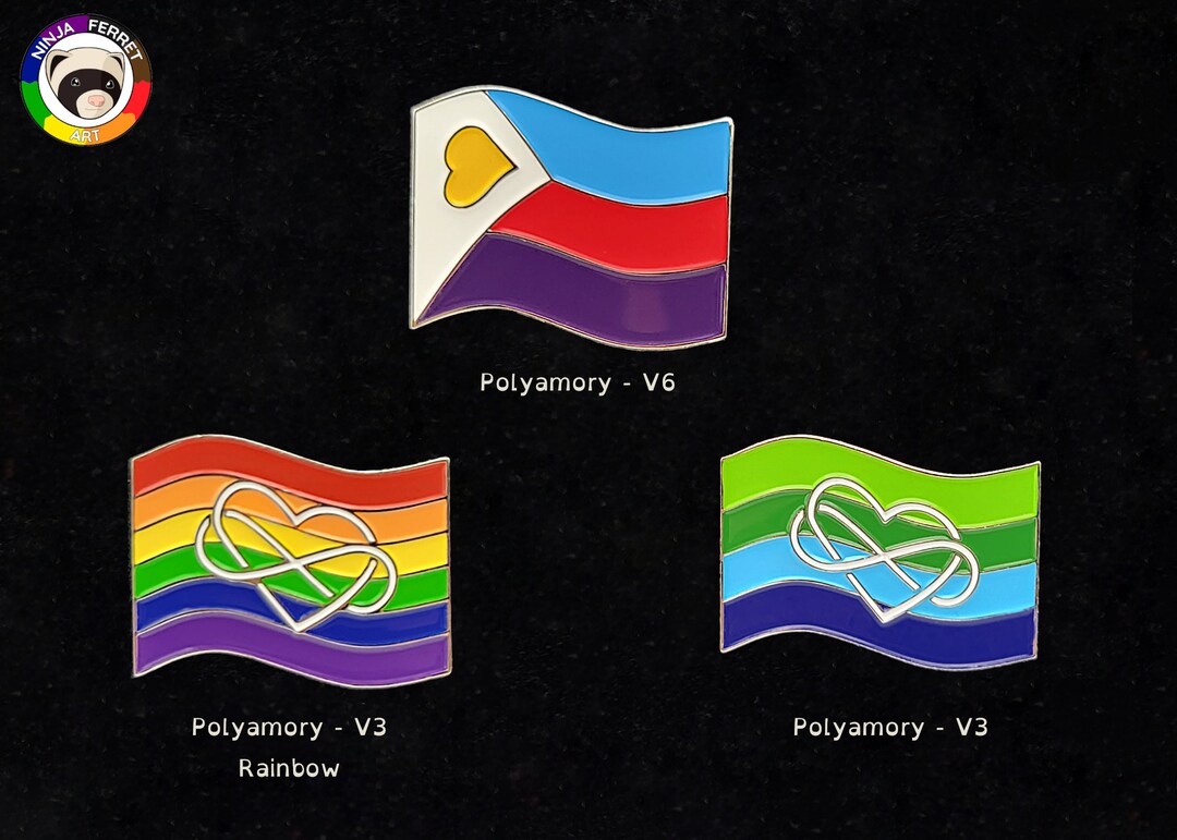 Polyamory Pride Flag Enamel Pins | Choose Your Flag | Soft Enamel Lapel ...