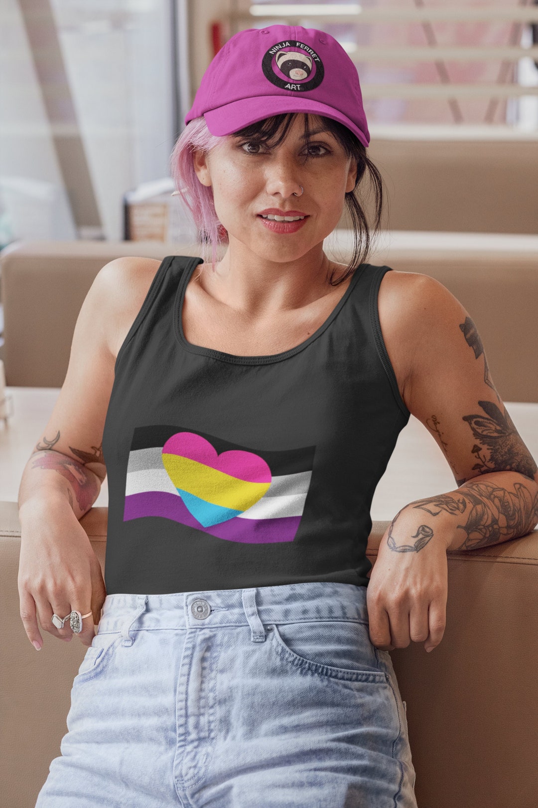 Aro Ace Pride Relaxed Fit Tank Tops Choose Your Design Aromantic ...