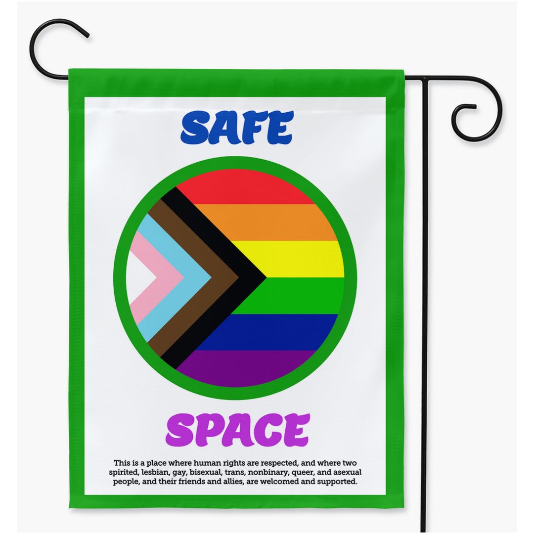 Safe Space Yard & Garden Flags Single or Double-sided 2 Sizes Lgbtqia2s ...