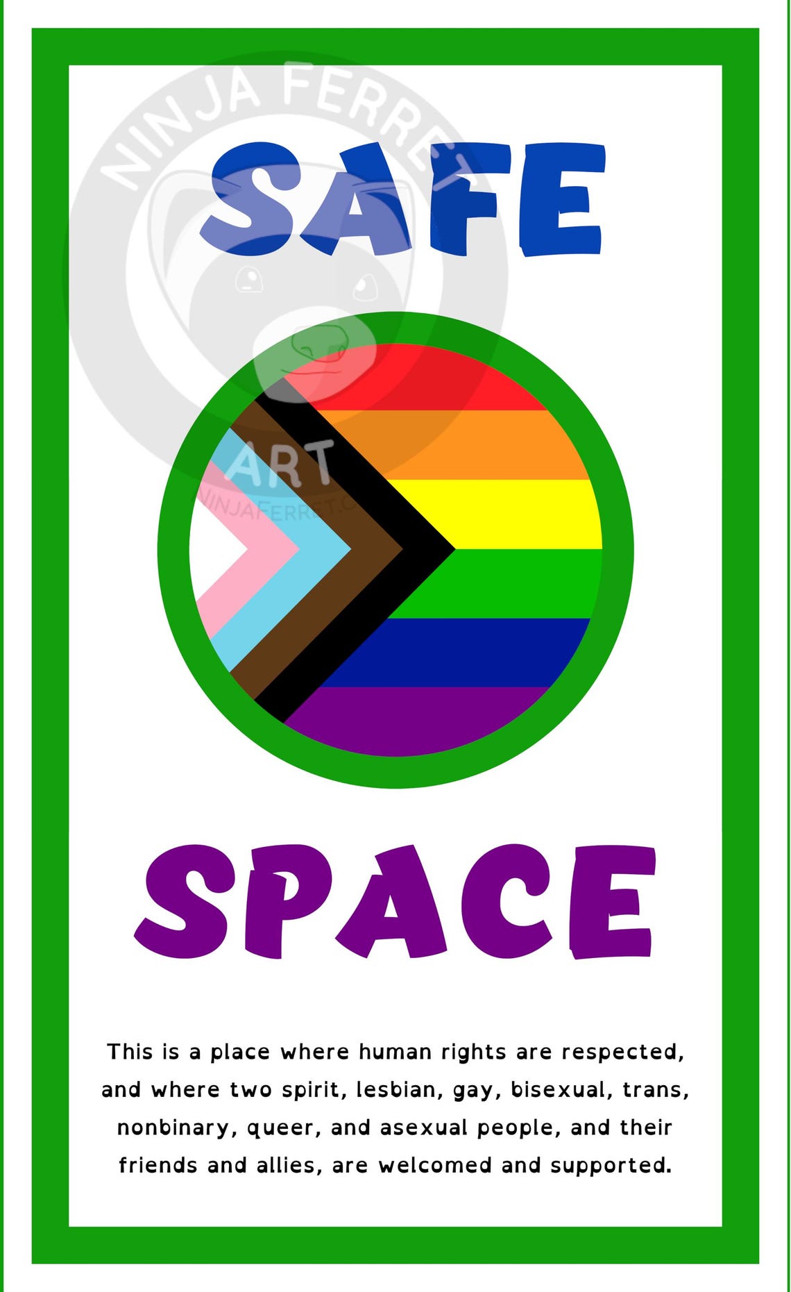 Safe Space Poster - Printable | Lgbtqia2s+ and Ally - Etsy