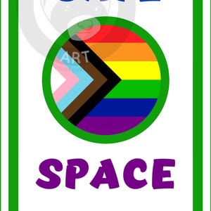 Safe Space Poster - Printable | Lgbtqia2s+ and Ally - Etsy UK