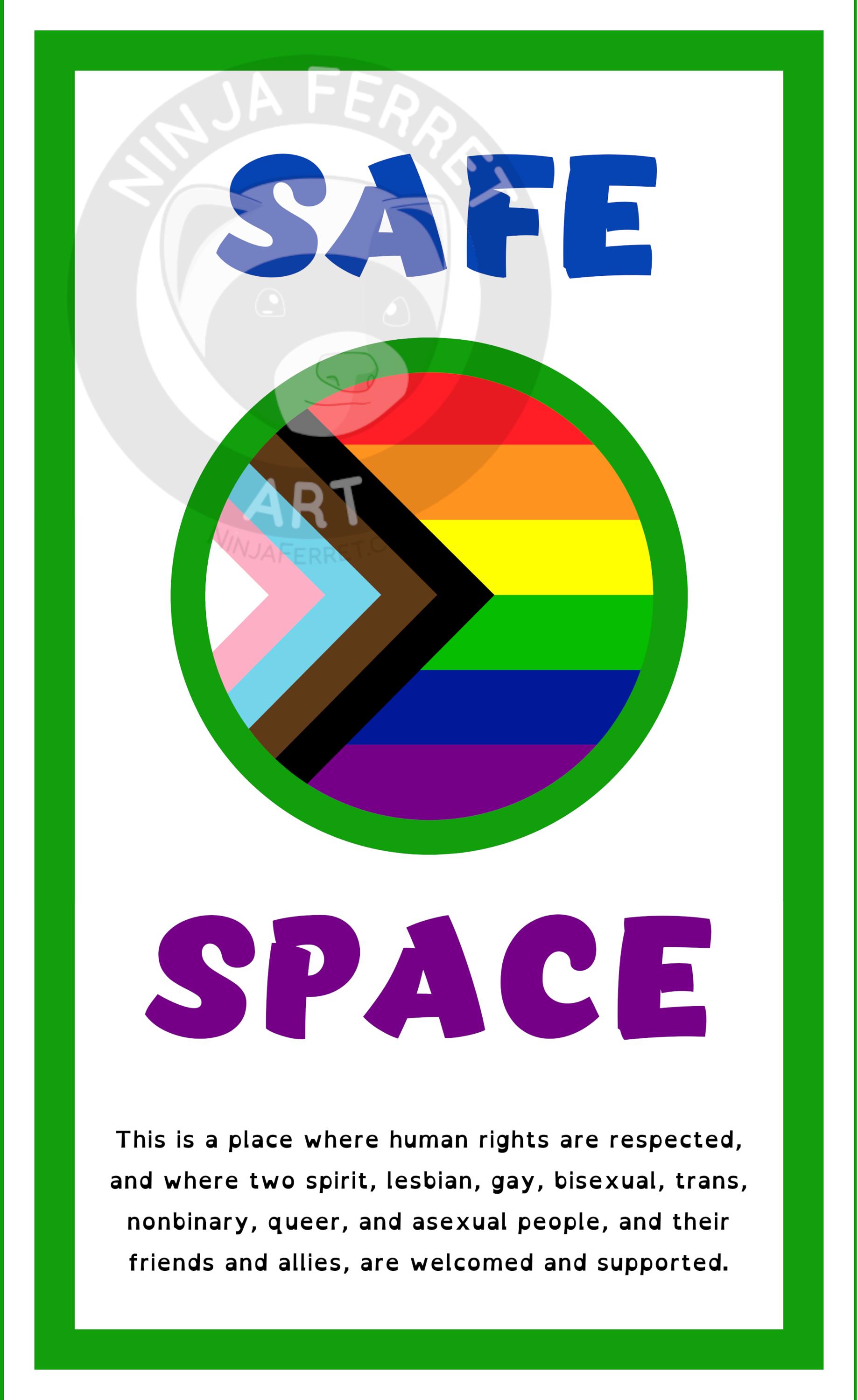 Safe Space Poster - Printable | Lgbtqia2s+ and Ally - Etsy