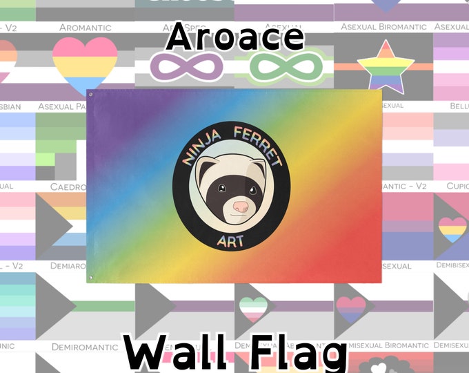 Choose Your Aroace Pride Wall Flags | All-over-print | 5 Sizes ...