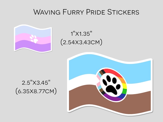 Waving Furry Flag Vinyl Stickerpack Mix and Match Flag | Etsy