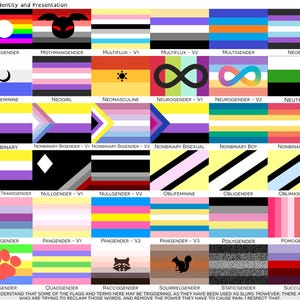 Choose Your Gender Identity and Expression Pride Wall Flags | All-over ...