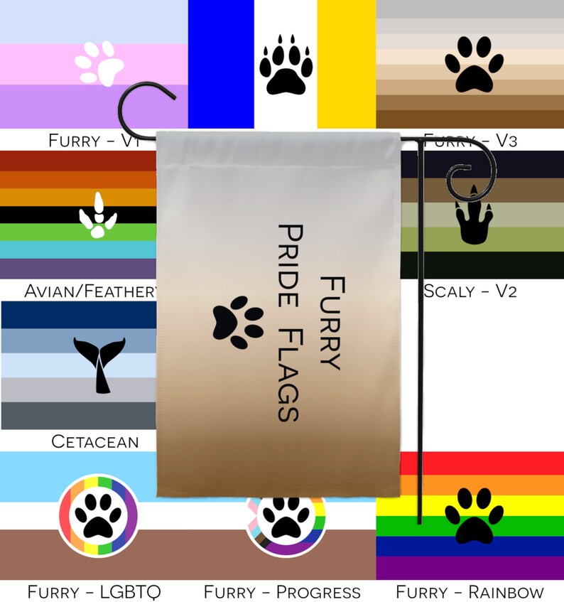 Choose Your Furry Pride Flags Single or Double-sided 2 - Etsy