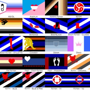 Choose Your Fetish Pride Wall Flags All-over-print 5 Sizes BDSM Kink and Fetish - Etsy