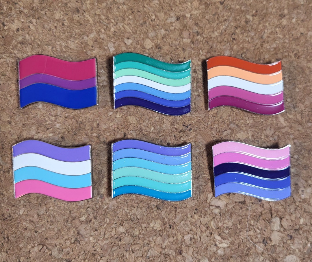 Orientation Pride Flag Enamel Pins | Soft Enamel Lapel Pins | Romantic ...