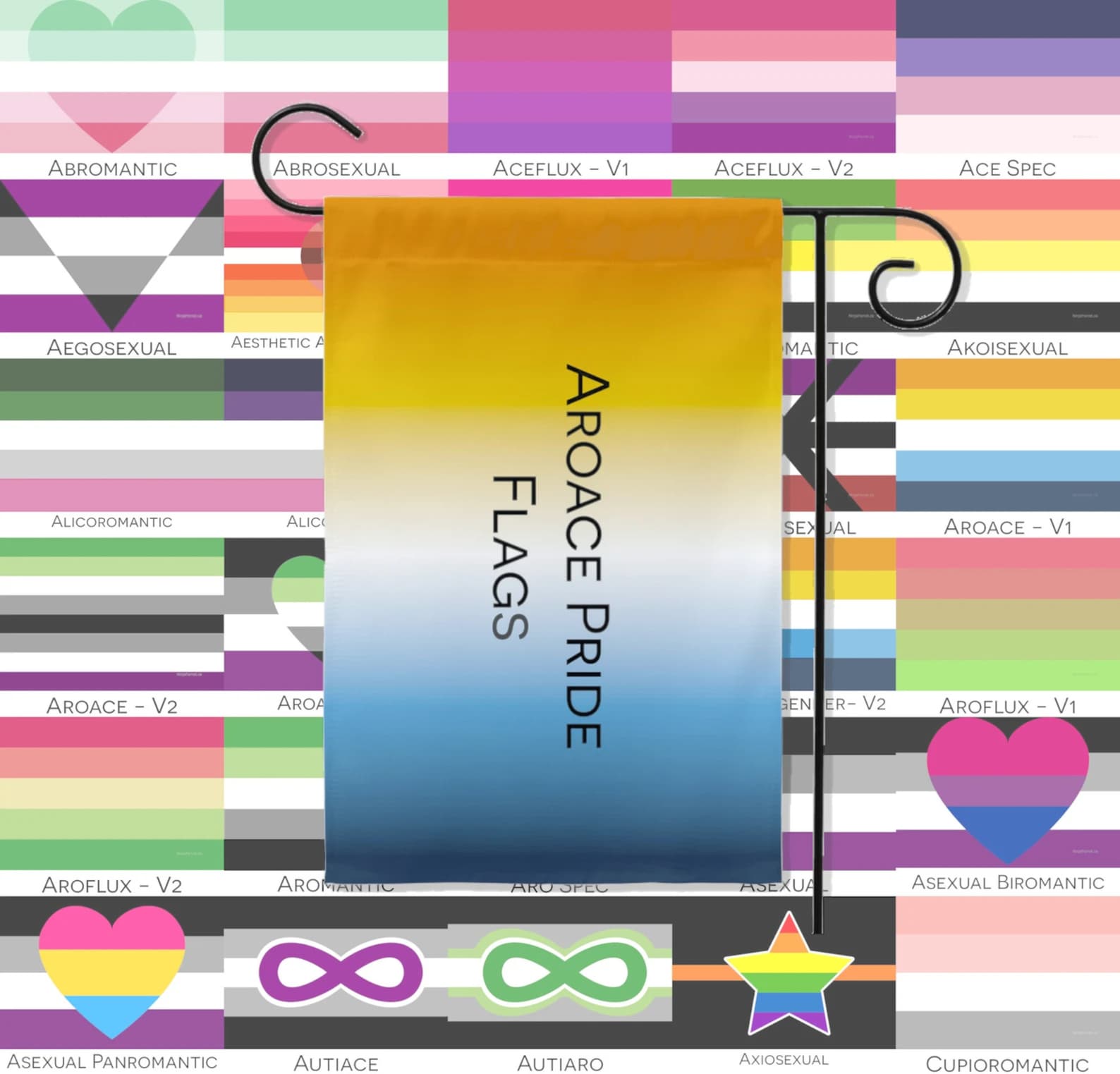 Choose Your Aroace Pride Flags Single Or Double Sided 2 Etsy