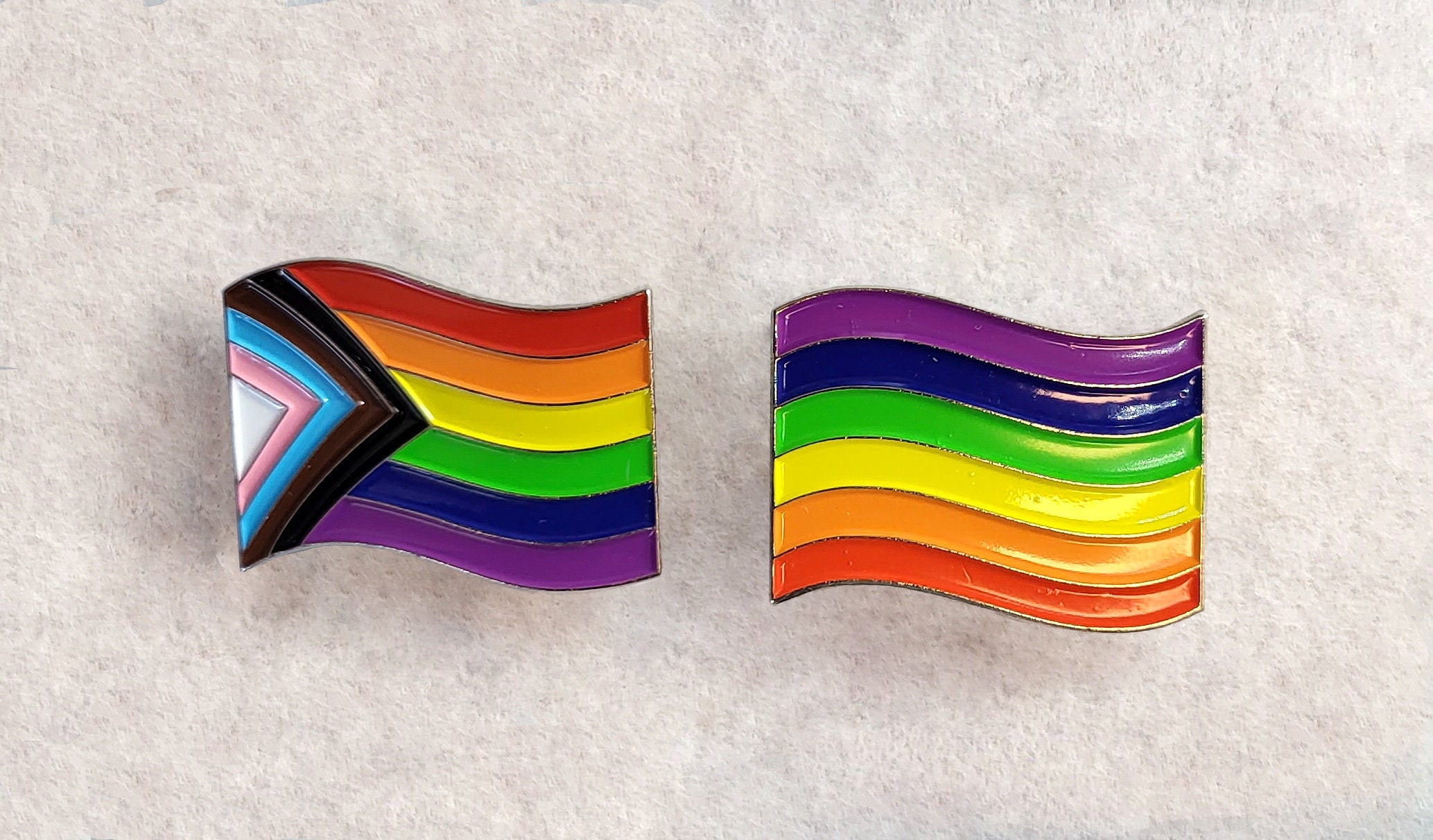 Rainbow Pride Flag Enamel Pins Choose Your Style Soft - Etsy