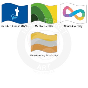 Disability and Neurodiversity Pride Flag Enamel Pins | Choose Your Flag ...