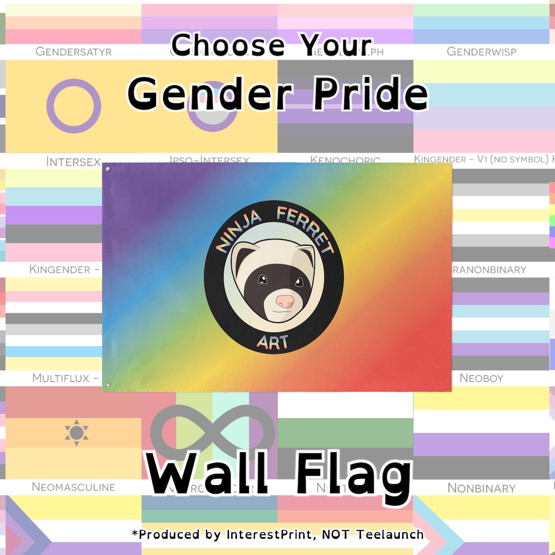Choose Your Gender Pride Wall Flags | Single-sided | 5 Sizes | Gender ...