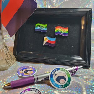 Polyamory Pride Flag Enamel Pins Choose Your Flag Soft - Etsy