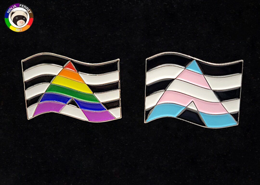 Rainbow/transgender Ally Flag Enamel Pins Soft Enamel Lapel - Etsy