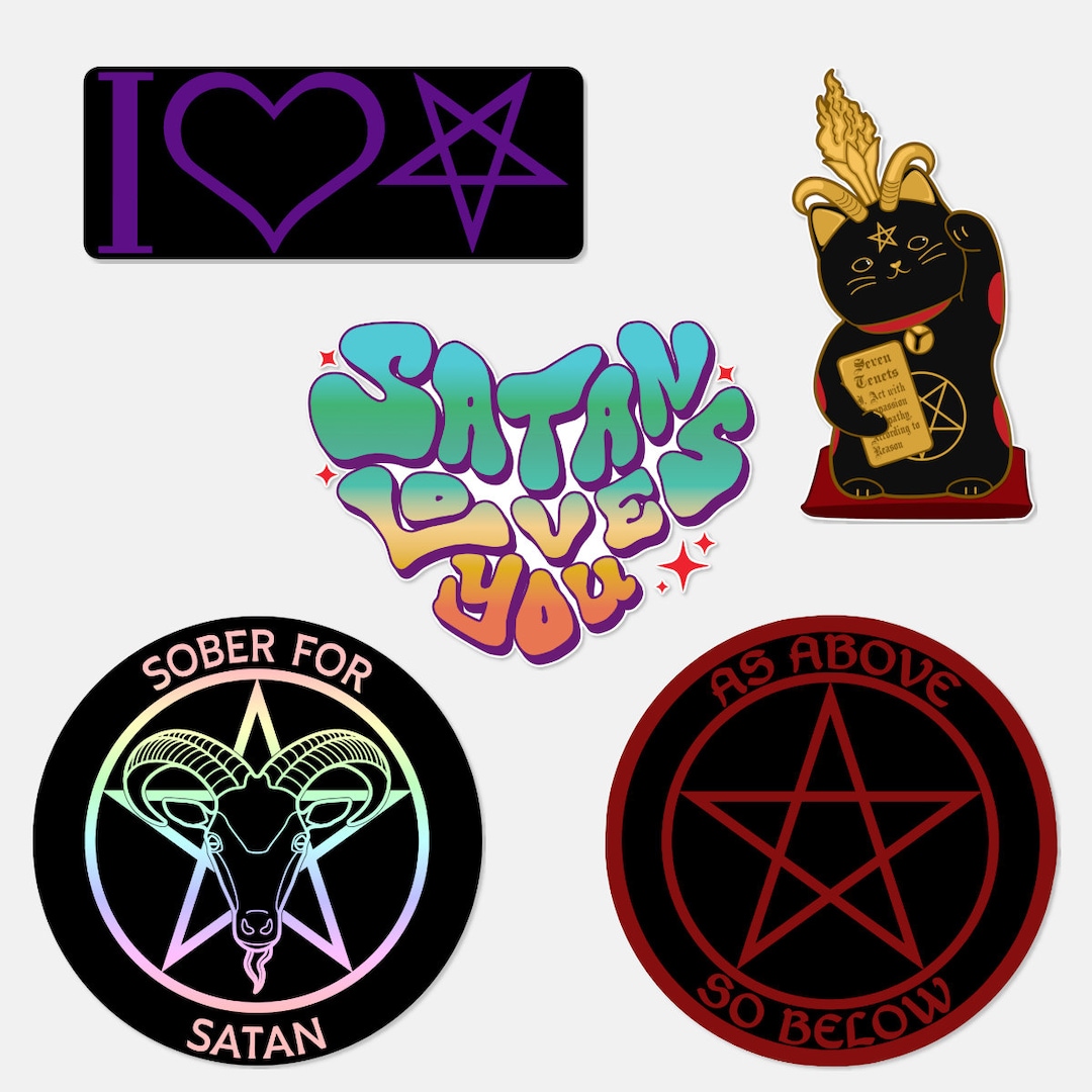 Satanic Stickers 2 Sizes Single or Multipacks Mix and - Etsy