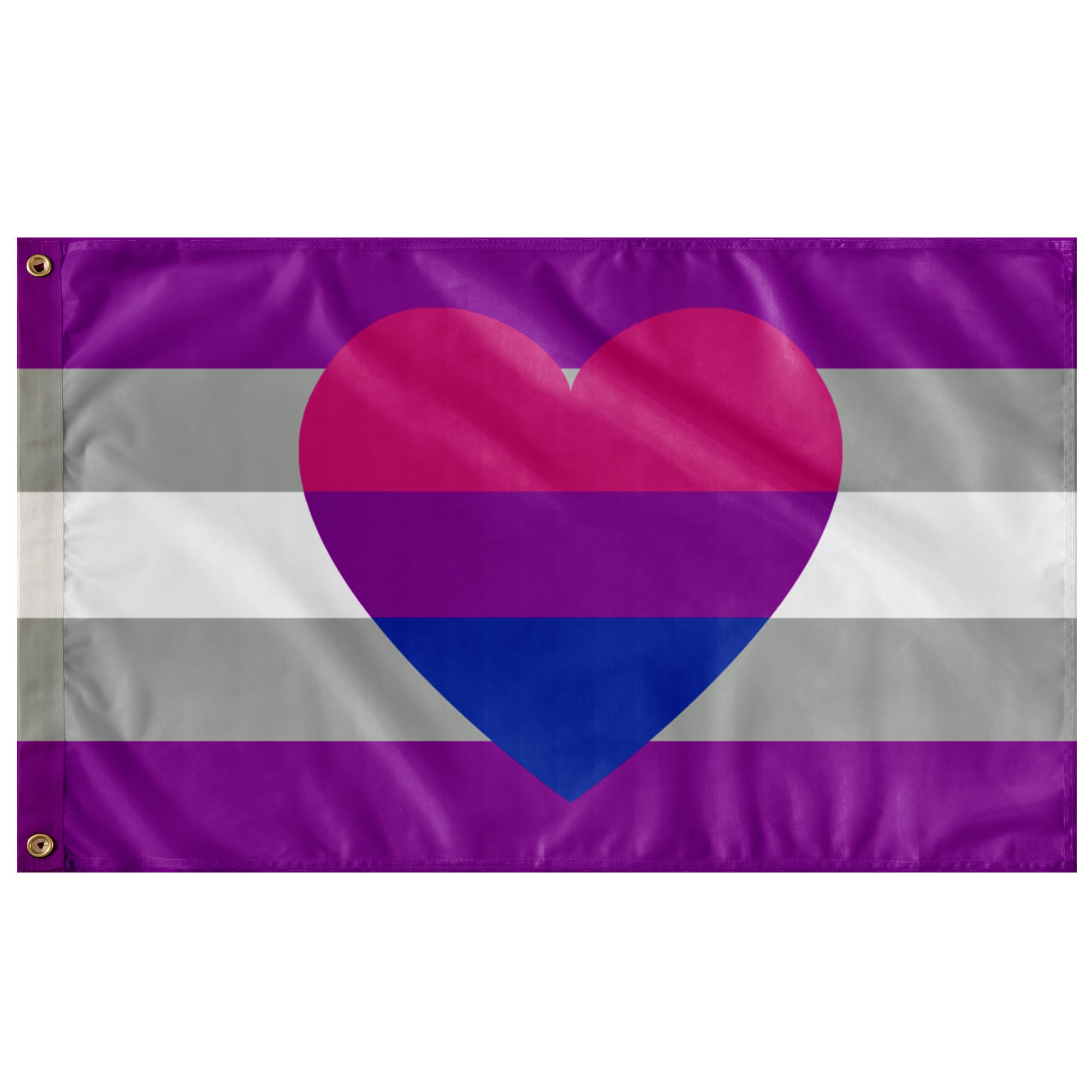 Greysexual Biromantic Pride Wall Flag Single Reverse Etsy