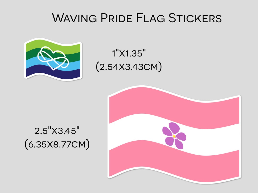 Waving Pride Flag Vinyl Stickerpack! | Mix and Match | Pride Stickers ...