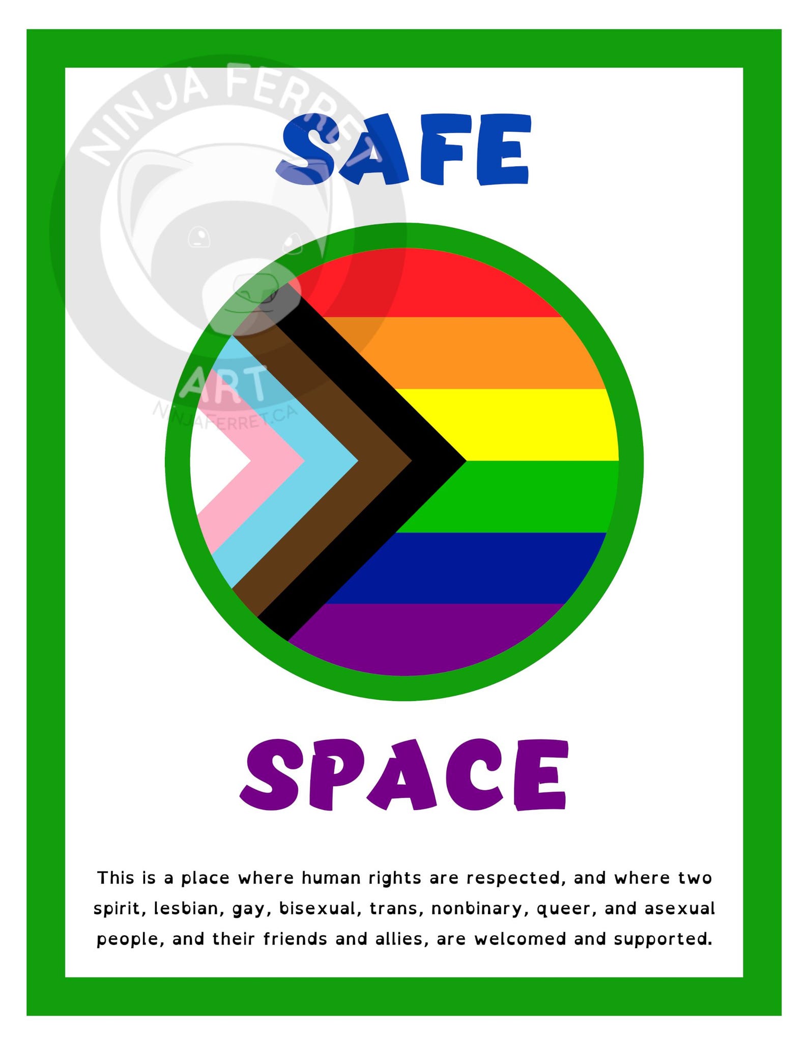 Safe Space Poster - Printable | Lgbtqia2s+ and Ally - Etsy