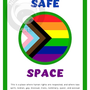Safe Space Poster Printable Lgbtqia2s and Ally - Etsy UK