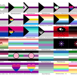 Aroace Spectrum Pride Hand/desk Flags Choose Your Flag Double Sided - Etsy