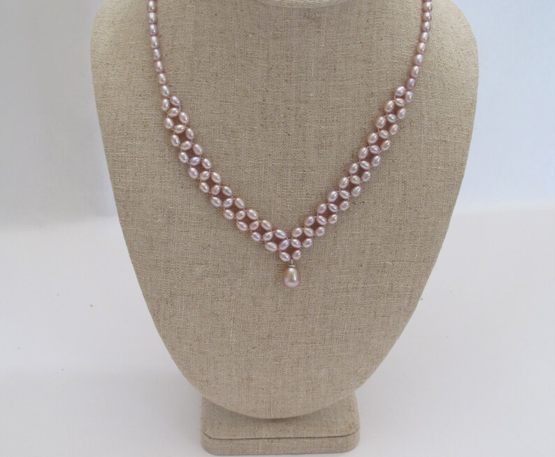 Genuine Pearl Necklace Natural Freshwater Pearl Necklace Etsy