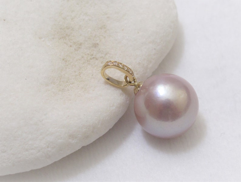18k Gold Pink Edison Pearl Pendant Necklace: Bridal Jewelry (3055-NK ...