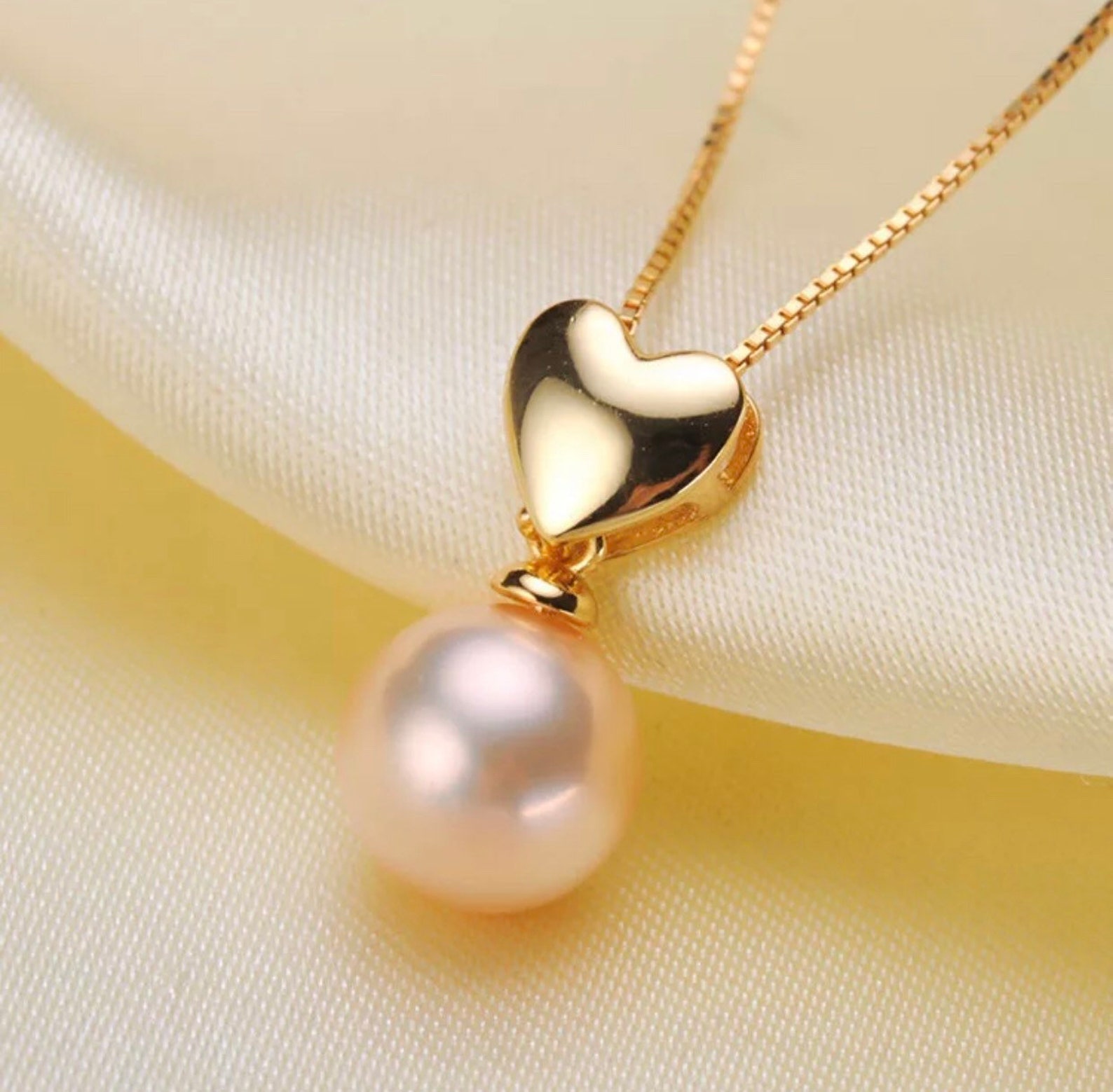 925 Sterling Silver OR Gold Heart Pendant Setting for Half Drilled ...