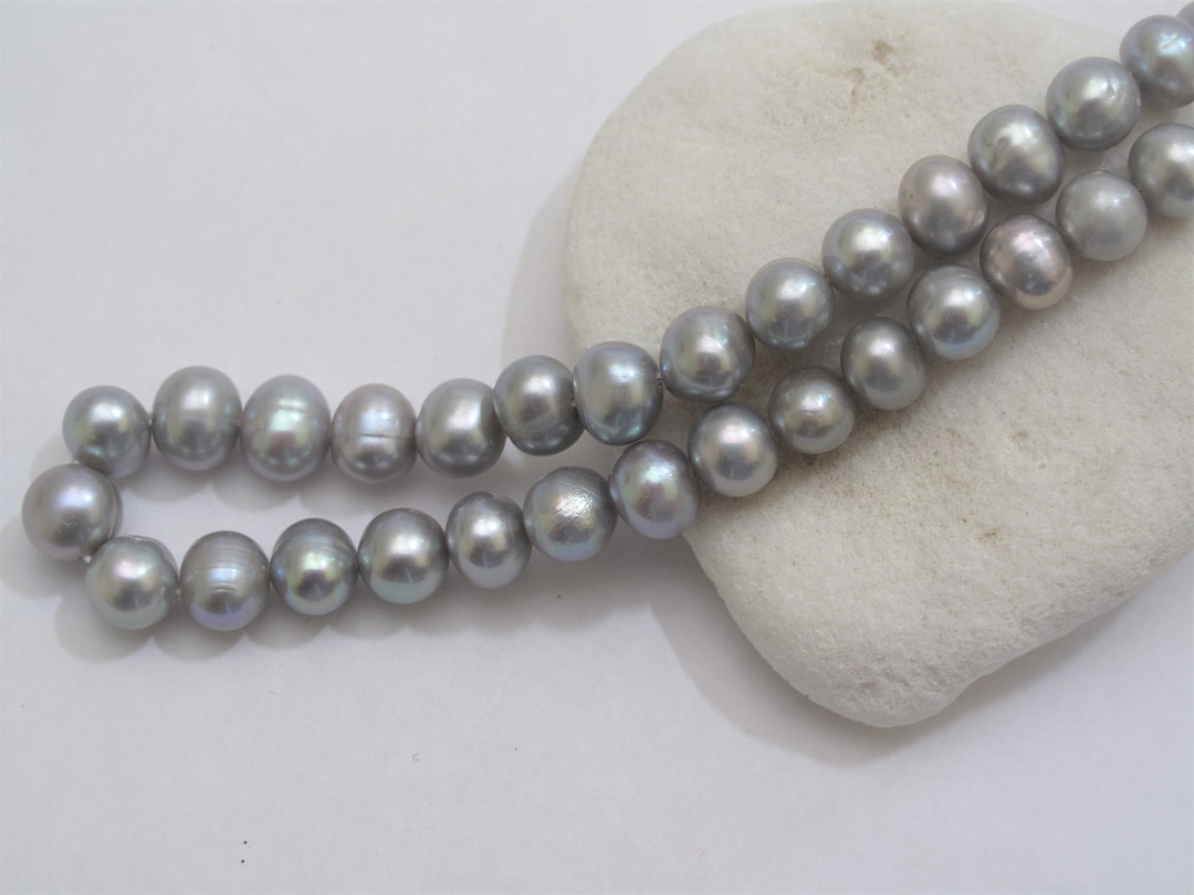Silver Grey Freshwater Pearl Strand: 7-7.5mm Potato Beads - Etsy
