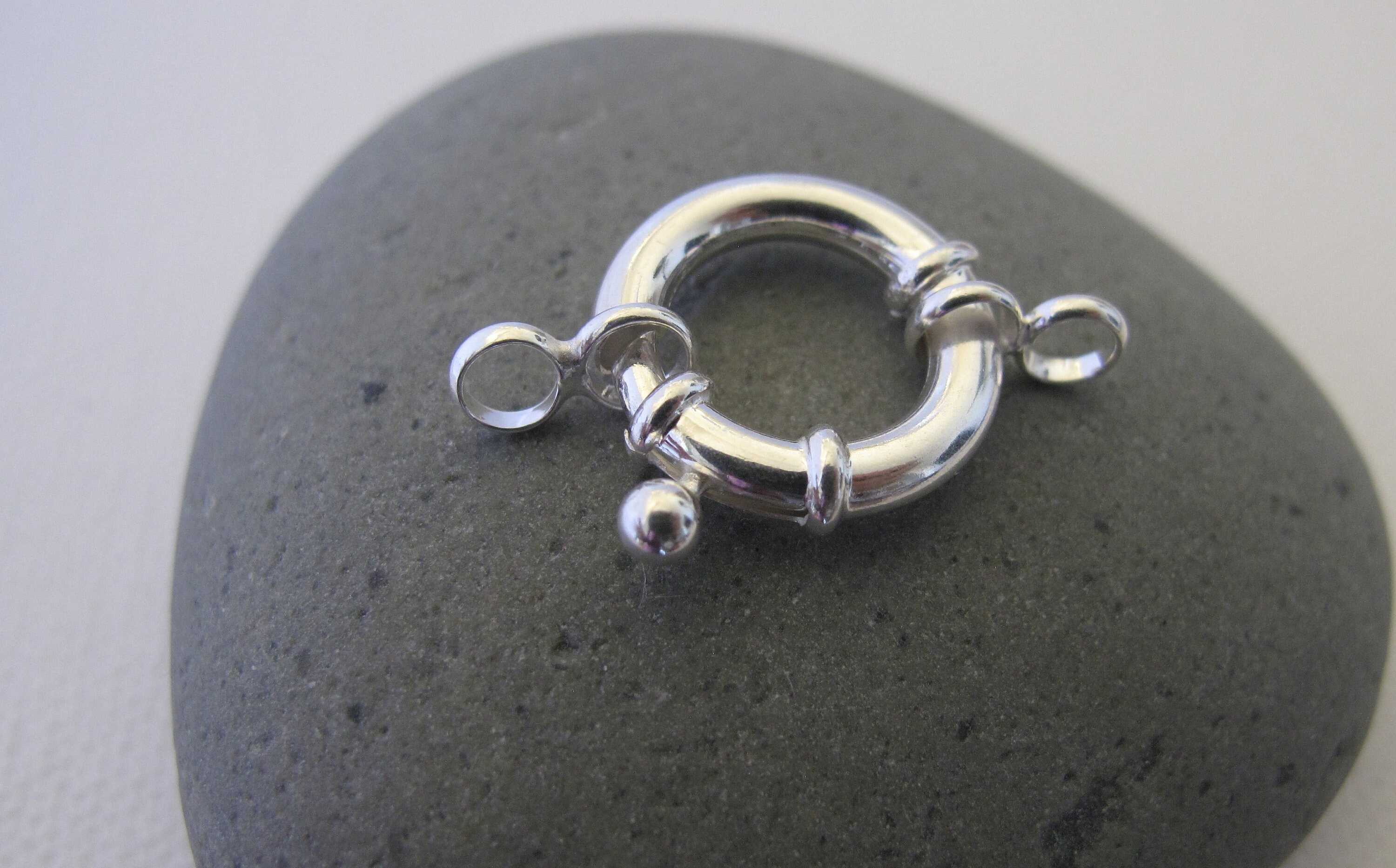12/14/16mm Jumbo .925 Solid Sterling Silver Spring Clasp, Sterling ...