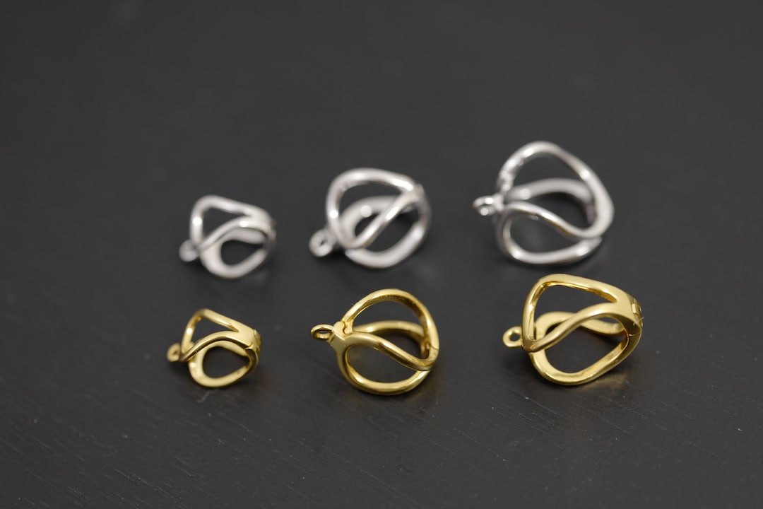 1 PC Solid 925 Sterling Silver/gold Clasps, Sterling Silver/gold ...