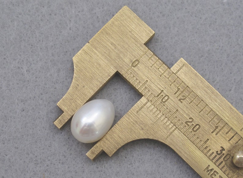 1 PC 8.5-9 X 10-12mm Oval Rice Natural White Freshwater - Etsy