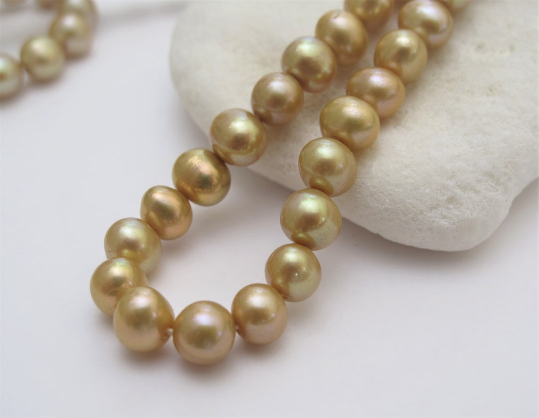 Champagne Freshwater Potato Pearl Strand: 7-7.5mm DIY Jewelry - Etsy